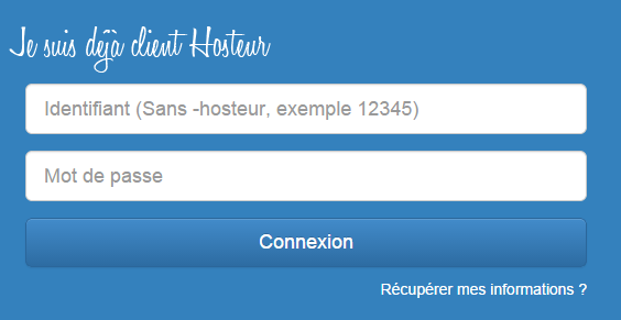 Ressources - Gérer votre compte client - Hosteur.com